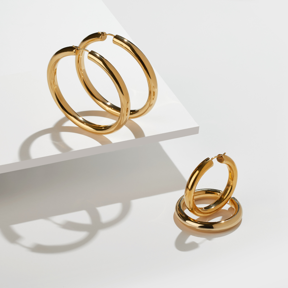 Bella Hoops | Chunky & Lighweight Hoops In Gold & Silver – Galleria Armadoro